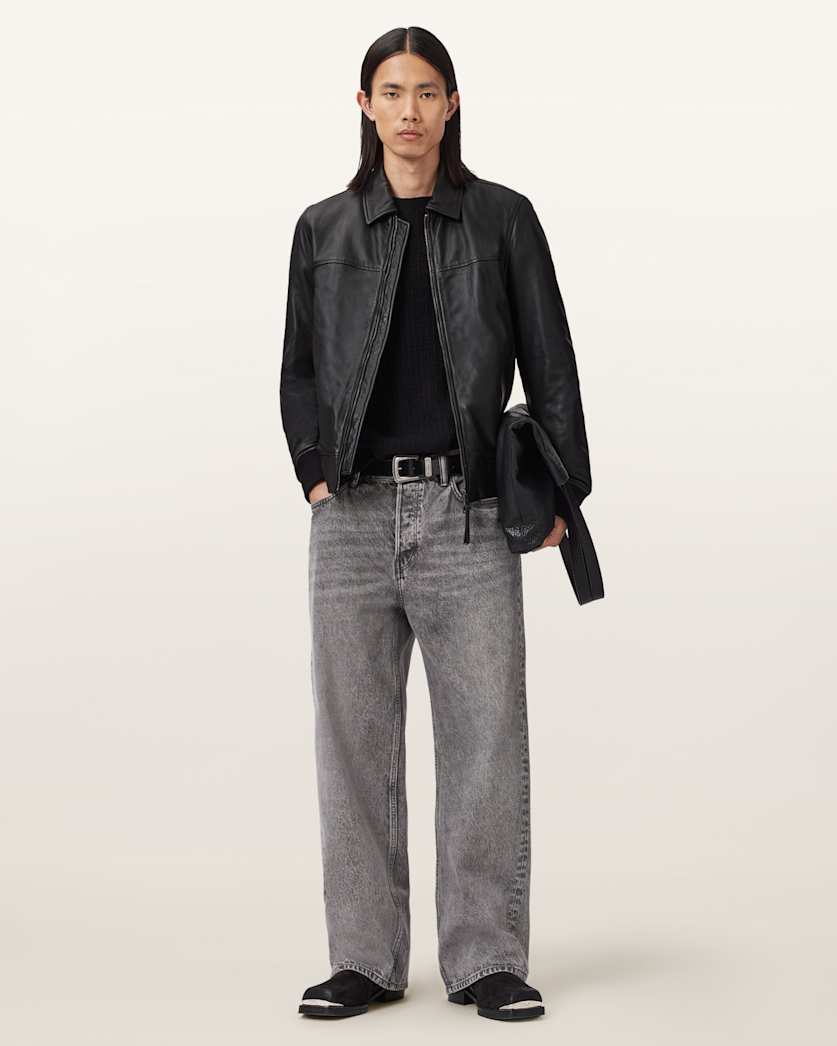 Rashford Leather Jacket Black | ALLSAINTS US
